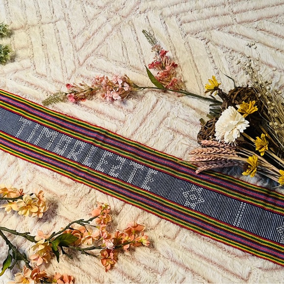Other | Vintage Handmade S Tais Scarf Cloth Brightly Colored Timor ...